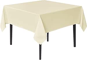 Amazon.com: sancua Small Square Tablecloths 36x36 Inch - Beige Table ...