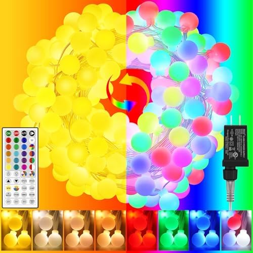 Amazon.com: Color Changing String Lights for Outside, 25 Colors 33ft ...