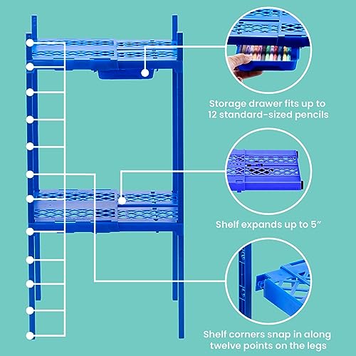 Snapklik.com : Double Locker Shelf, Adjustable Width And Height To Fit ...
