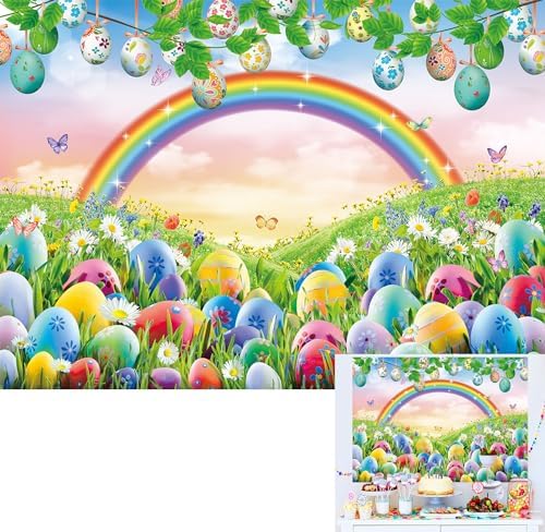 Luminora 7x5ft Fabric Easter Rustic Wooden Wall Backdrop Spring Floral ...