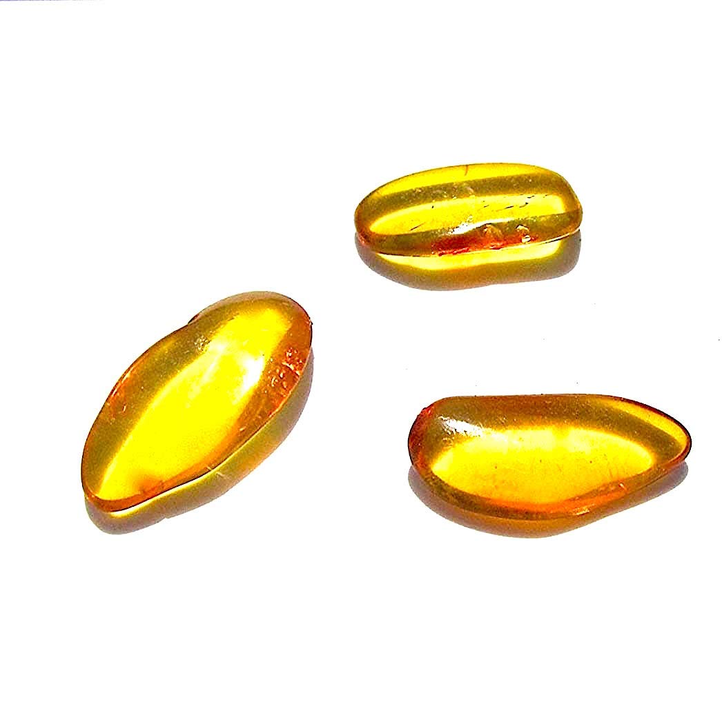 Amazon.com: Ian and Valeri Co. Amber Flat Gemstones Very Small Set of 3 ...