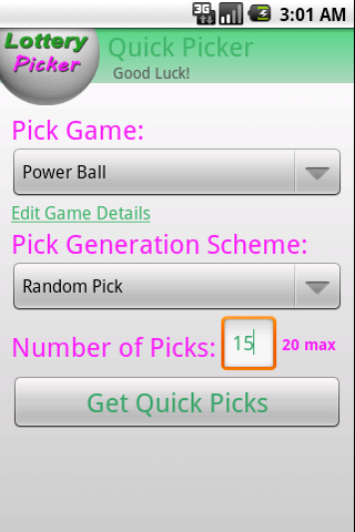 Lottery Picker - App on Amazon Appstore