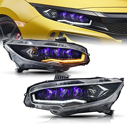 Amazon | Archaicホンダ シビック ヘッドライト FK7 FK8 TYPE R FC1 全LED バルブ不要 プロジェクター ...