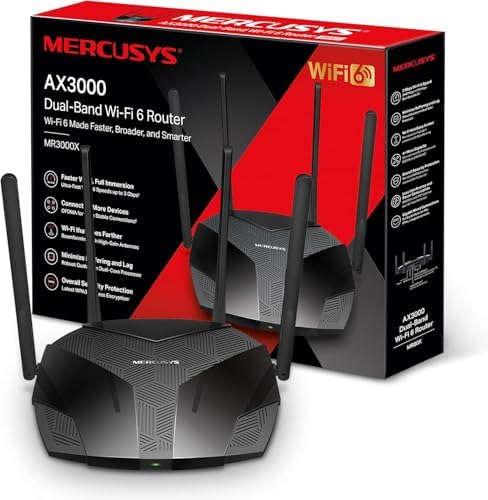 Mercusys TP-Link MR1500X AX1500Mbps Router WiFi 6 Dual-Band, Porta ...
