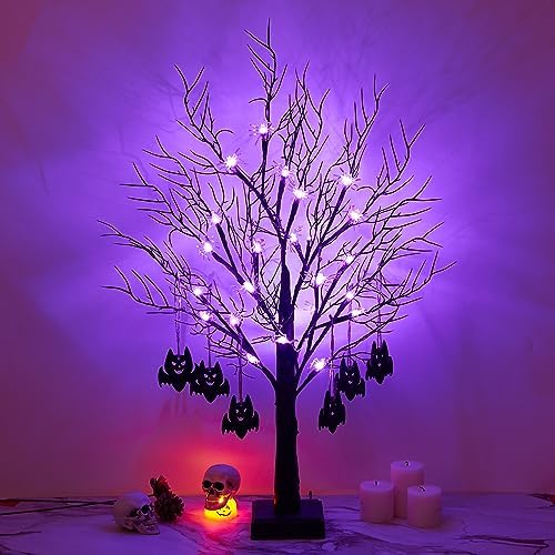Amazon.com: Halloween Table Decor 18 Inch 36 LED Halloween Willow Tree ...