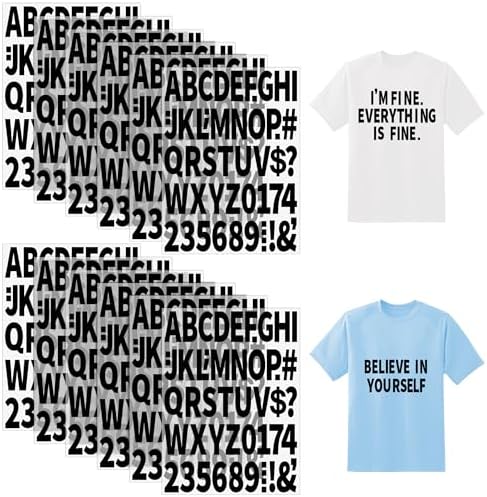 Amazon.com: 10 Sheets 440 Pieces Iron on Letters, 2 Inch Iron on Vinyl ...