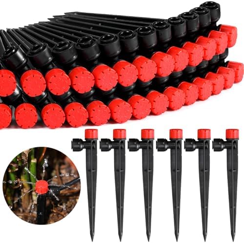 Amazon.com : Yiyiring 50 Pcs Drip Irrigation Emitters for 1/4" Drip ...