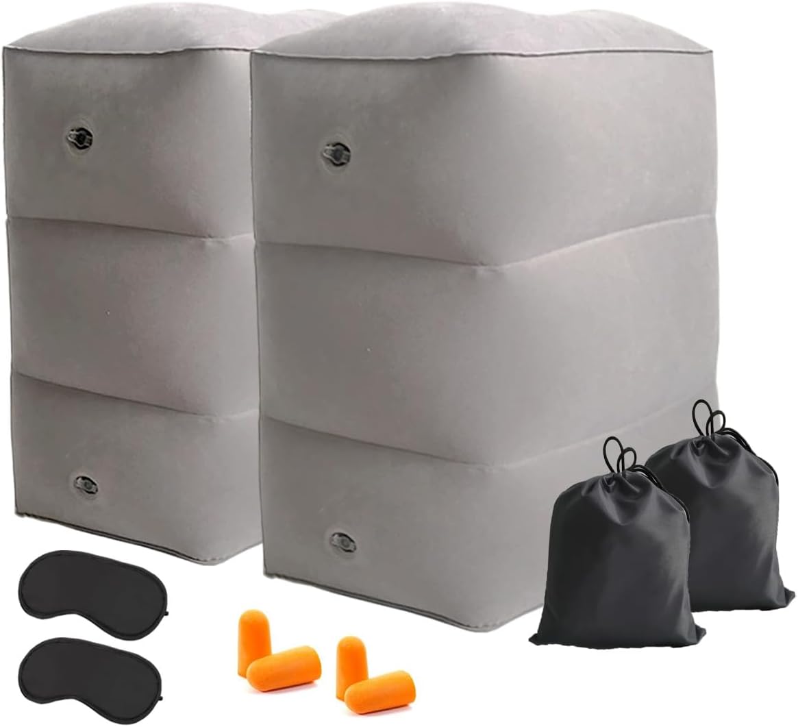 Amazon.com: Inflatable Travel Foot Rest Pillow, 2Pack Inflatable Foot ...