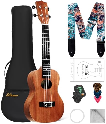 Amazon.com: Everjoys Soprano Ukulele Beginner Pack-21 Inch w/Rainbow ...