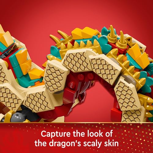 LEGO Spring Festival Auspicious Dragon Buildable Figure, Dragon Toy ...