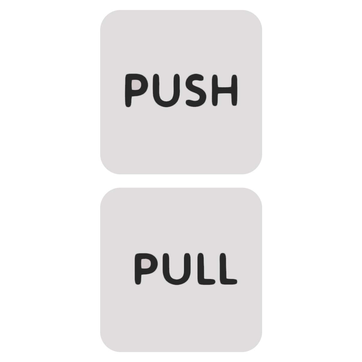 Buy PATKAW 1 Pair PUSH PULL Door Sign, Push Pull Door Square Stickers ...