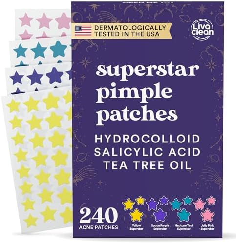 Amazon.com: Starface World Black Star Hydrocolloid Pimple Patches Big ...