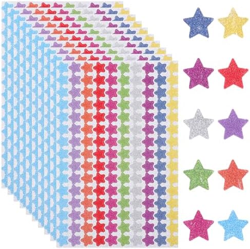 Amazon.com: 1500 Small Star Stickers for Kids Reward - Holographic Foil ...