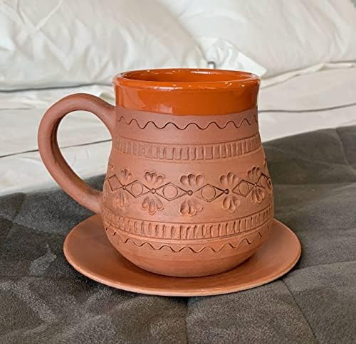 Amazon.com | Pottery Potbelly Handmade Clay Coffee Mugs Diner Coffee ...