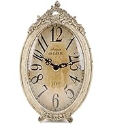 Amazon.com: NIKKY HOME Vintage Table Clock, Battery Operated Rustic ...
