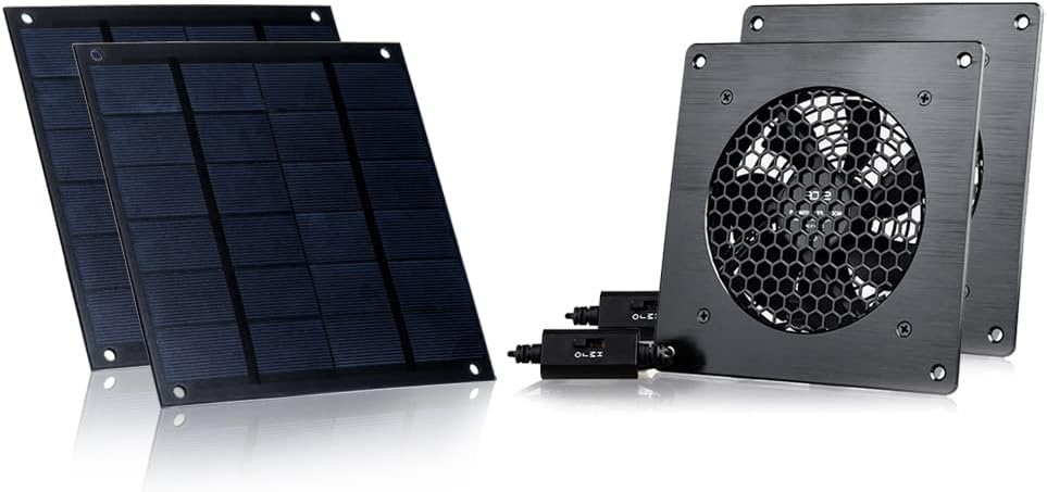 Amazon.com : SCCCF Solar Fan 5W with USB & 5V Output - Weatherproof ...