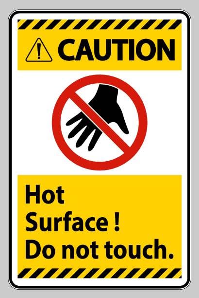 CAUTION HOT SURFACE DO NOT TOUCH SIGN | Waterproof Sticker : Amazon.in ...