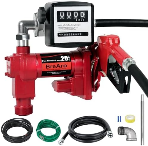 Amazon.com: Fuel Transfer Pump 12 Volt 20 GPM w/Automatic Nozzle ...