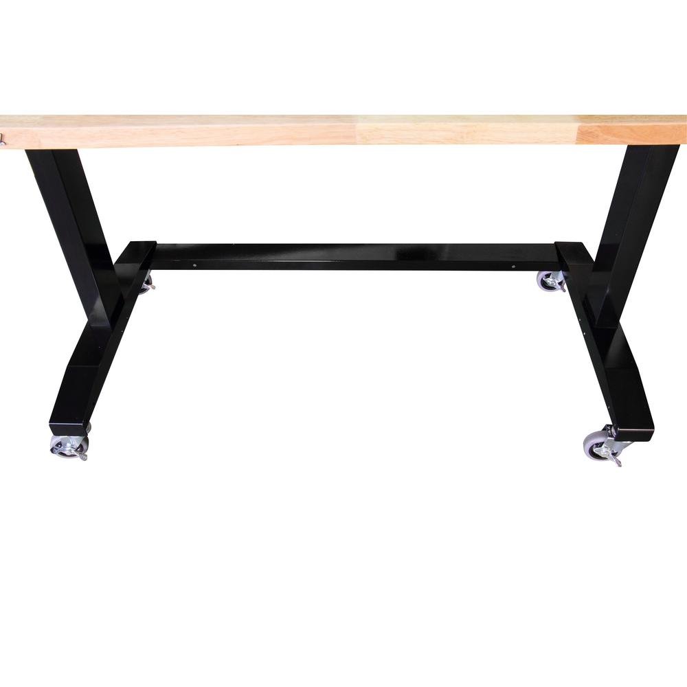 Husky Adjustable Work Platform Desk] Husky 72 In. Solid Wood Work