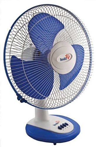 Buy Indo 16 Inch Silver shadow Blue White 3 Blade Table Fan Online at ...