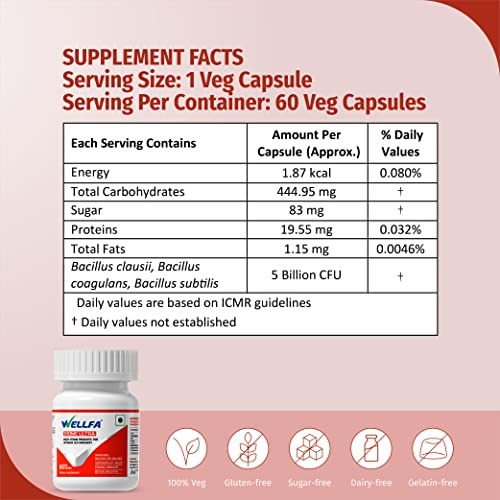 Biome Ultra Probiotic Capsules for Adults - 5 Billion CFU | Bacillus ...