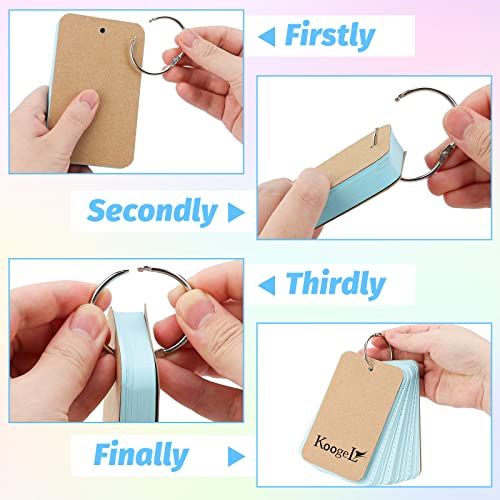 Snapklik.com : 300 PCS Dotted Index Cards, 3 X 5 Study Cards Assorted ...