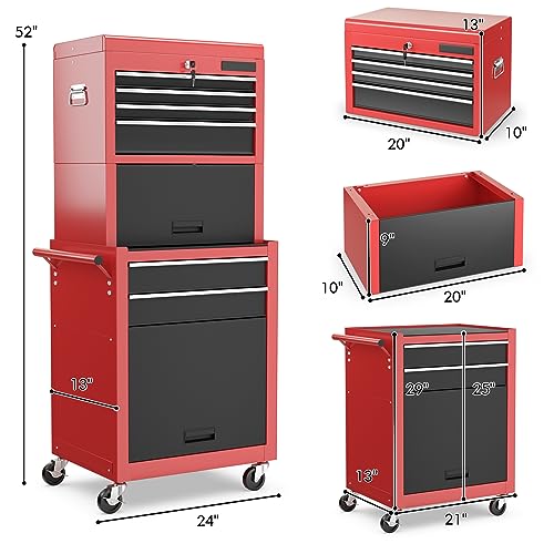 Snapklik.com : Goplus 6-Drawer Rolling Tool Chest, 3-in-1 Tool Box ...
