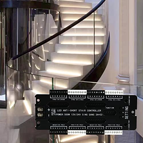 LED Motion Sensor Stair Light Controller, 32 Channels Automatic Step ...