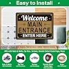Amazon.com: Welcome Main Entrance Enter Here Signs 14 x 10 Inches Rust ...