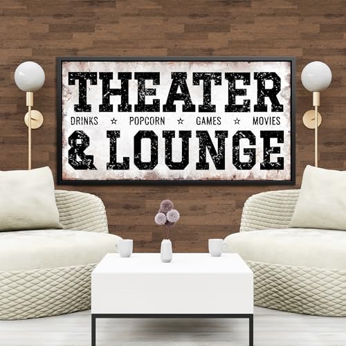 Amazon.com: AWESOMETIK Theater Lounge Drinks Sign Canvas Wall Decor ...