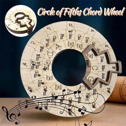 Circle of Fifths Chord Wheel, Wooden Melody Tool,Circle Wooden Wheel ...