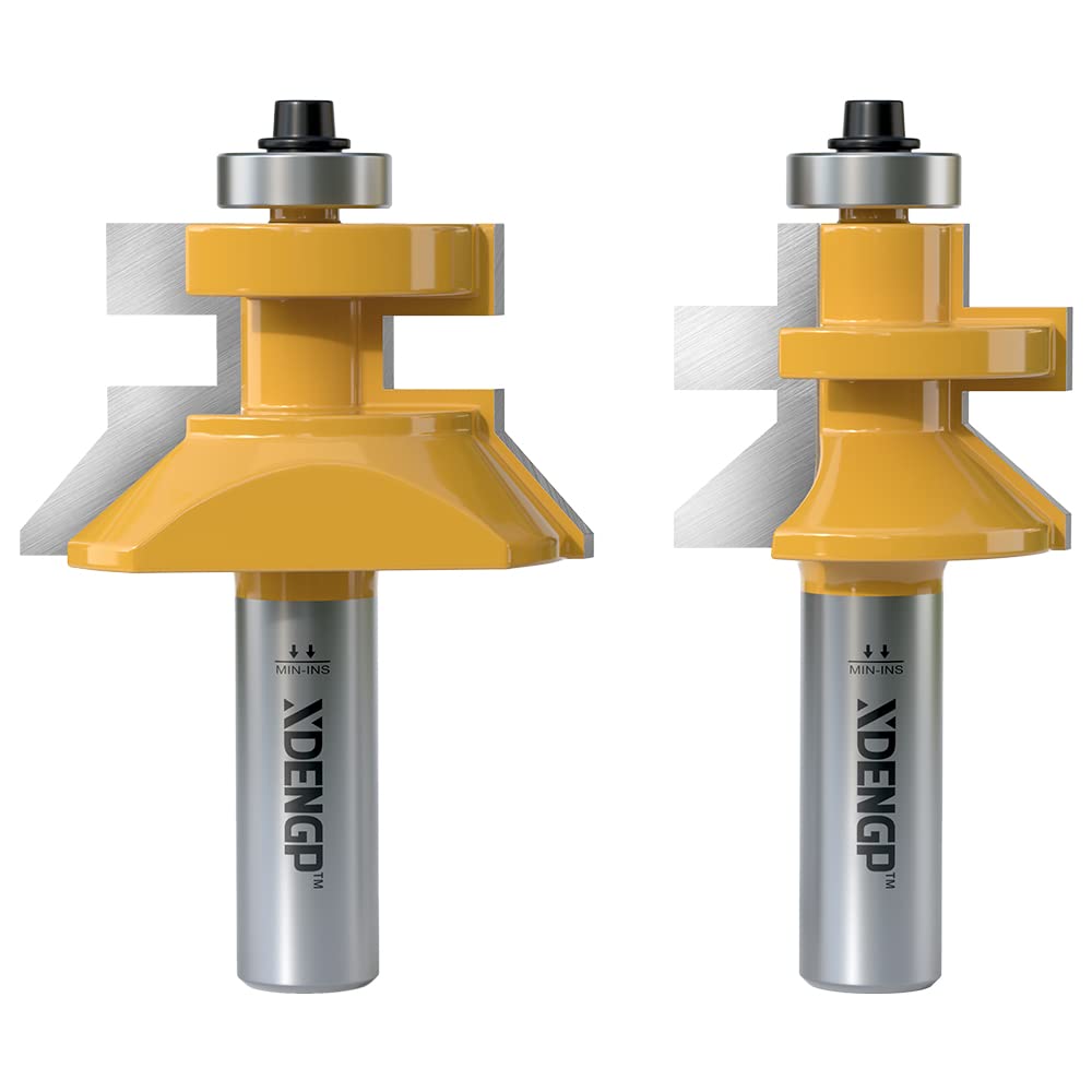 Snapklik.com : XDENGP 2 PCS 1/2 Inch Shank Tongue And Groove Router Bit ...