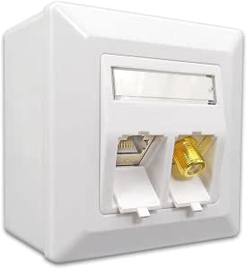 ProfiPatch Keystone Network Socket LAN Socket Cat6A 500MHz Surface ...