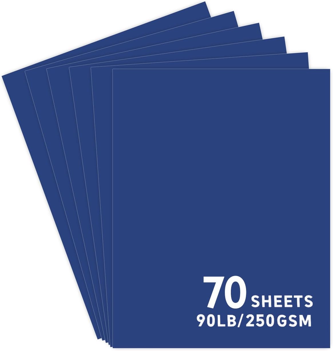 Amazon.com : 50Sheets Navy Blue Cardstock Paper, 8.5 x 11 Card stock ...