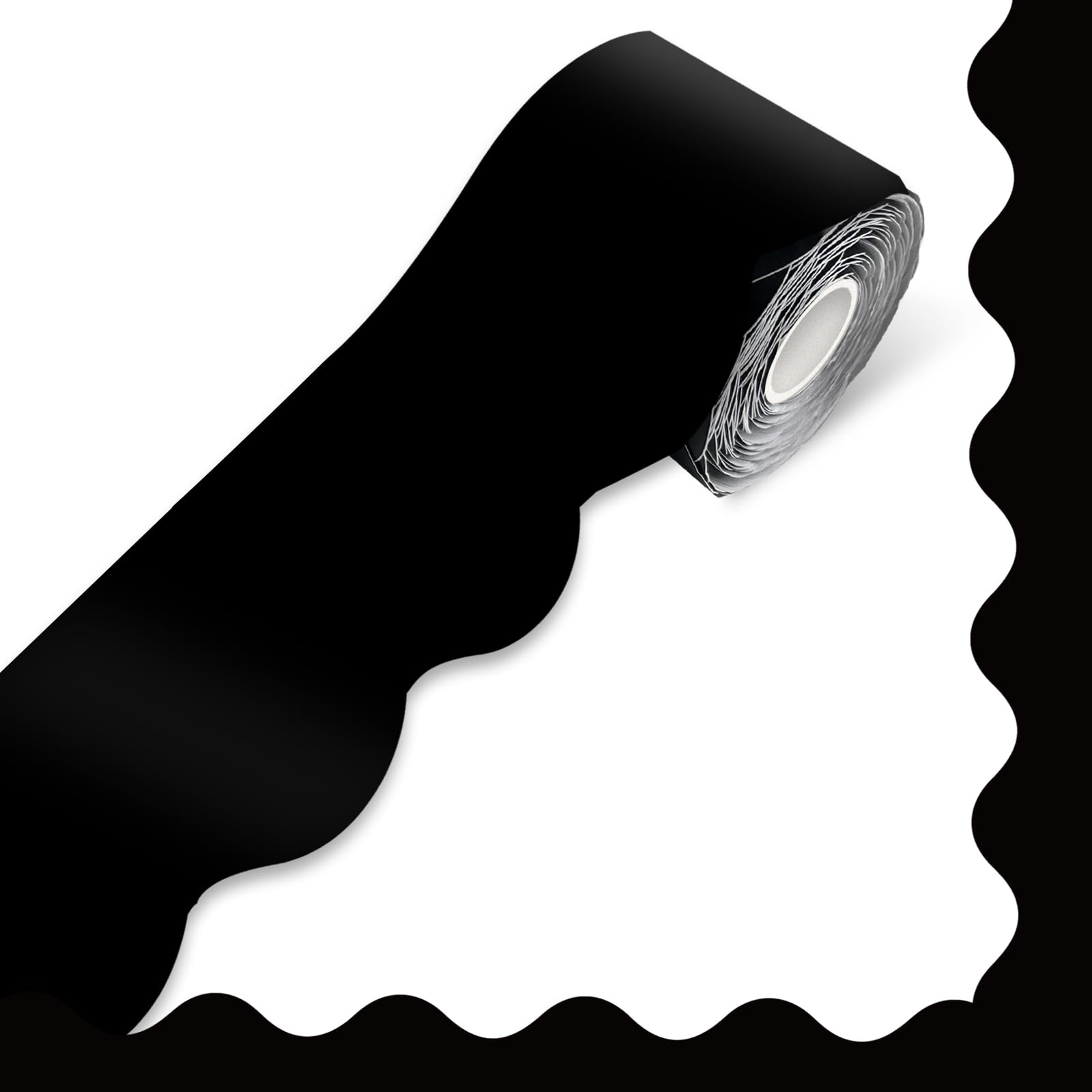 Amazon.com: STARLIBOO 60 Feet Bulletin Board Borders, Black Scalloped ...