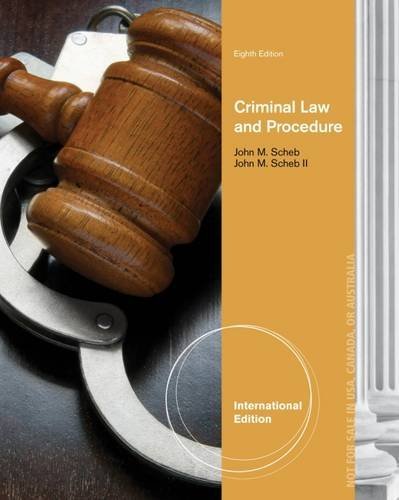 Criminal Law and Procedure by John M. Scheb II: unknown author: Amazon ...