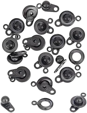 Amazon.com: UNICRAFTALE 15 Set Gunmetal Stainless Steel Snap Clasps ...