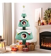 Amazon.com : YITAHOME 60 in Christmas Cat Tree for Indoor Cats, Tall ...