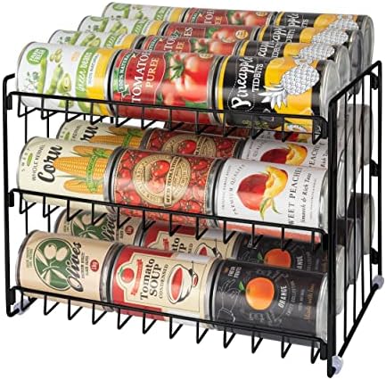 Amazon.com: Kitchen Details 3 Tier Can Organizer | Canned Food Storage ...