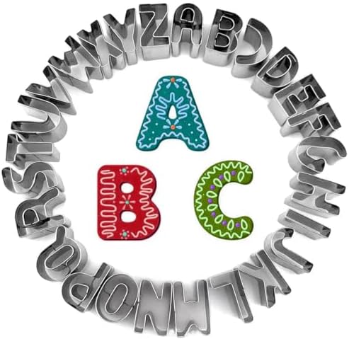 Amazon.com: Mini Letter and Number Cookie Cutters Set of 36 pieces 1 ...