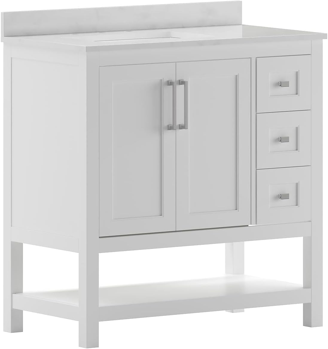Amazon.com: Flash Furniture Vega 36 Inch Bathroom Vanity with Sink ...
