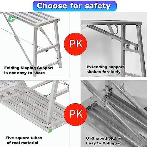 Adjustable Height Work Platform Folding Scaffolding Equipment Bench ...