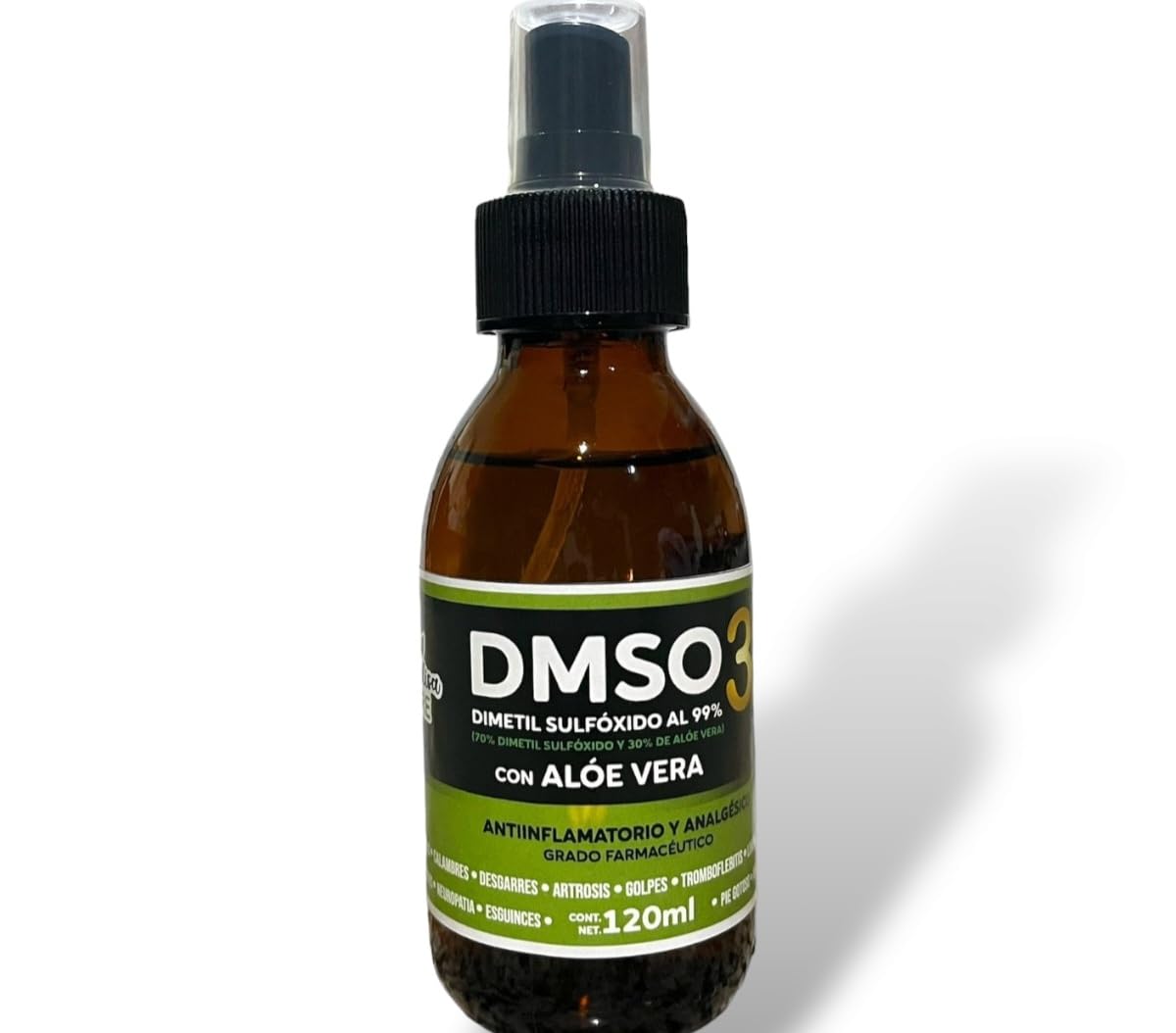 Monalisa Care DMSO Dimetilsulfoxido 70% Aloe Vera Orgánico 30% 120ml ...