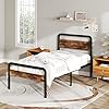 Amazon.com: Upcanso Twin XL Bed Frame with Wood Headboard and Footboard ...