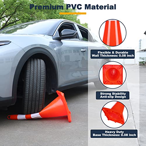 Snapklik.com : Upgraded Traffic Cones 28 Inch, 12 Pack CRAFTFORCE ...