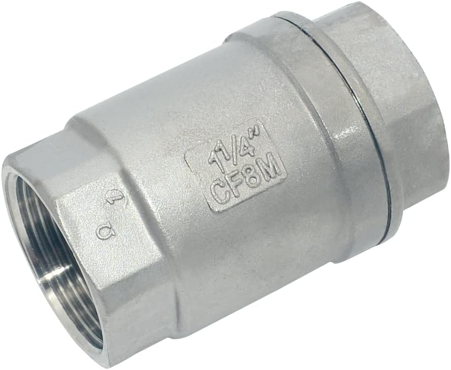 STAINLESS STEEL 1 1/4"(1.25) CHECK VALVE for WATER WELL PUMP Pressure ...