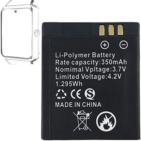 Amazon.com: Smart Watch Battery GT08 Rechargable Lithium Battery with ...