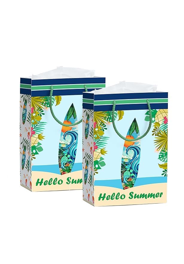 Pack of 16 Tropical Summer Beach theme Return Gift Paper Bags|Made in ...