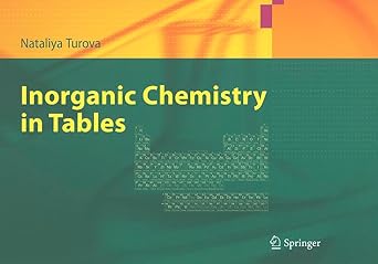 Amazon.com: Inorganic Chemistry in Tables: 9783642204869: Turova ...