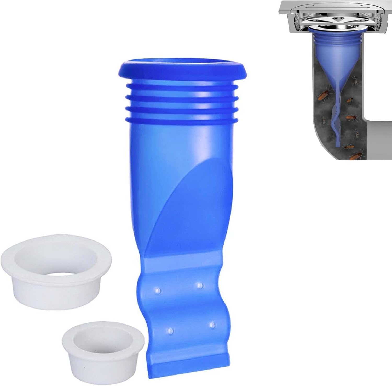 Drain Backflow Preventer, One Way Valve Drainage Round Washing Machine ...